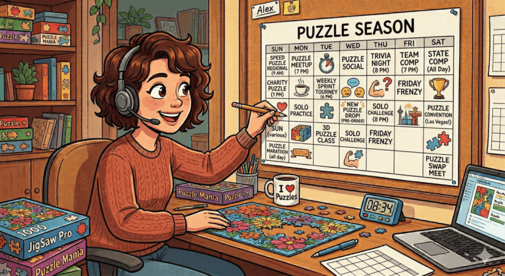 2026 Jigsaw Puzzle Speed Puzzling Competition Calendar