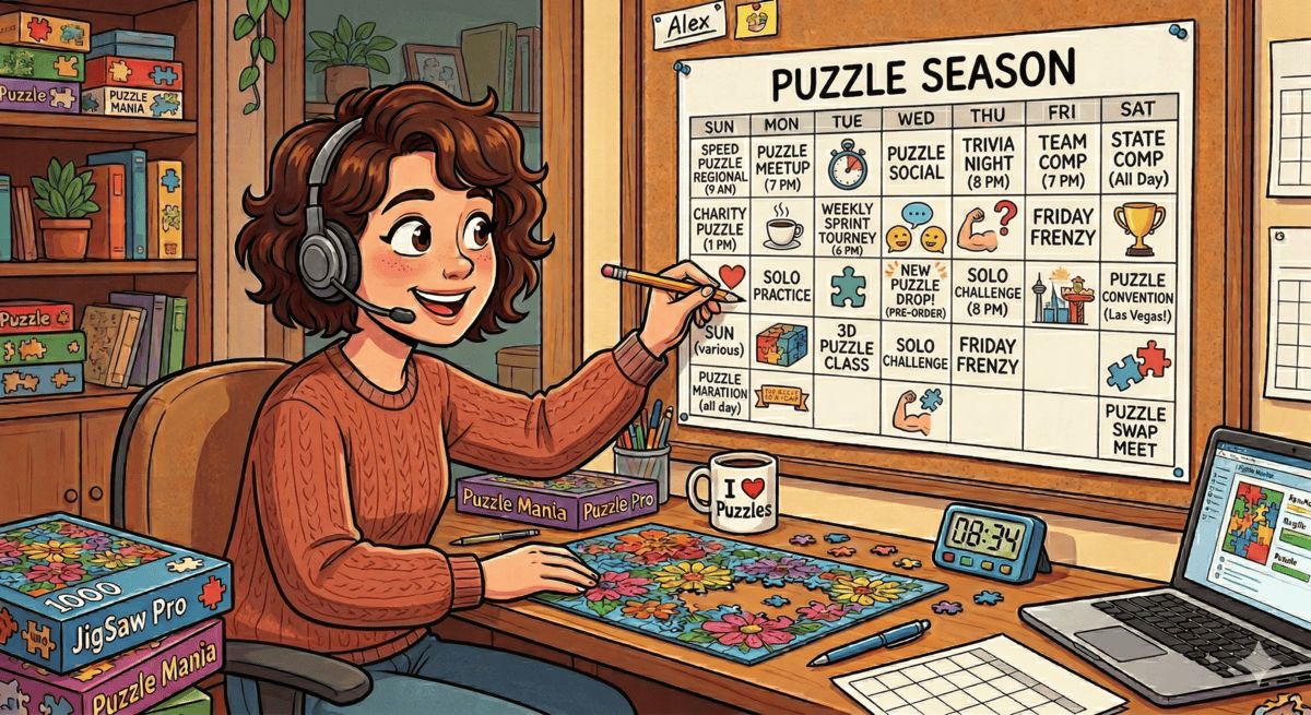 2026 Jigsaw Puzzle Speed Puzzling Competition Calendar